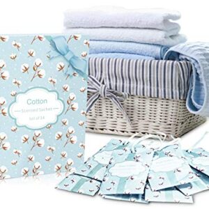 Sachets for Drawers and Closets, Cotton Scented Sachets for Home Drawers and Closets, 14 Pack Sachets Bags Home Fragrance Sachet