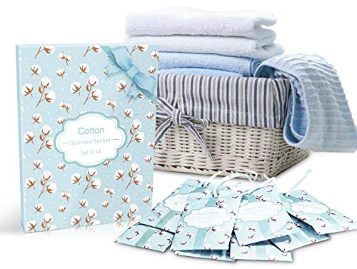 Sachets for Drawers and Closets, Cotton Scented Sachets for Home Drawers and Closets, 14 Pack Sachets Bags Home Fragrance Sachet