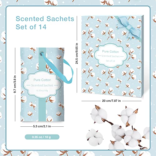 Sachets for Drawers and Closets, Cotton Scented Sachets for Home Drawers and Closets, 14 Pack Sachets Bags Home Fragrance Sachet