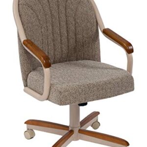 AW CO. Casual Dining Cushion Swivel and Tilt Rolling Caster Chair