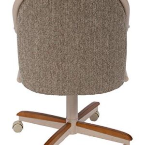 AW CO. Casual Dining Cushion Swivel and Tilt Rolling Caster Chair