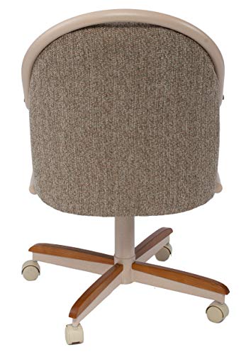 AW CO. Casual Dining Cushion Swivel and Tilt Rolling Caster Chair