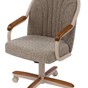 AW CO. Casual Dining Cushion Swivel and Tilt Rolling Caster Chair