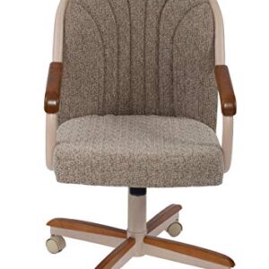 AW CO. Casual Dining Cushion Swivel and Tilt Rolling Caster Chair