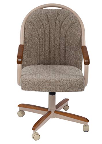 AW CO. Casual Dining Cushion Swivel and Tilt Rolling Caster Chair