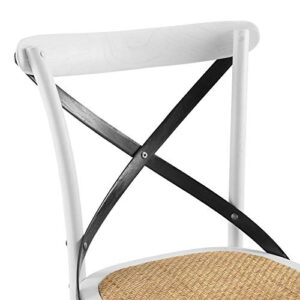 Modway Gear Dining Side Chair, White Black