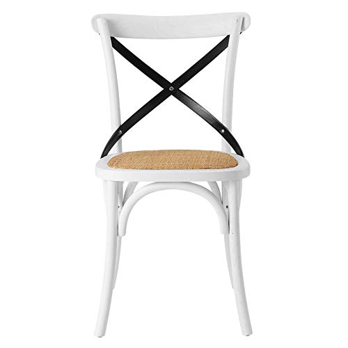 Modway Gear Dining Side Chair, White Black