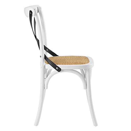 Modway Gear Dining Side Chair, White Black