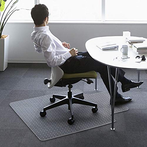 Azadx Chair Mat for Carpet Floor Office Chair Mat for Low, Standard and No Pile Carpeted Floors Plastic Desk Chair Mat on Carpet for Easy Rolling Durable Carpet Protector Mat (30 x 48'' Lipped)