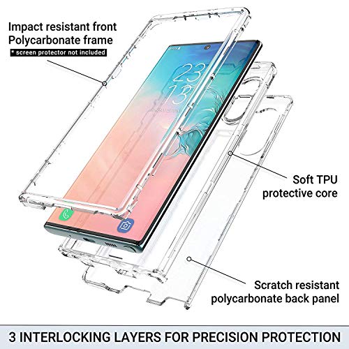 ULAK Galaxy Note 10 Case, Heavy Duty Shockproof Rugged Protection Case Transparent Soft TPU Protective Cover for Samsung Galaxy Note 10 6.3 inch (2019) Without Screen Protector, Crystal Clear