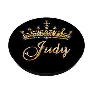 Judy Name Crown Queen Princess Royal Design - Judy PopSockets PopGrip: Swappable Grip for Phones & Tablets