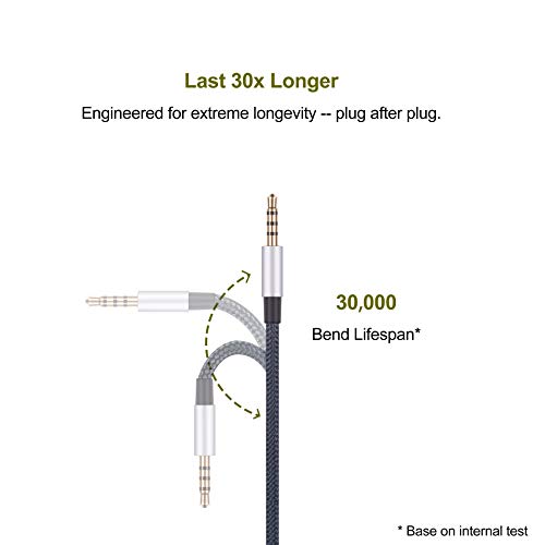 ABLET Audio Replacement Cable with in-Line Mic Remote Volume Control Only Compatible with Audio Technica ATH-M50x, ATH-M40x, ATH-M70x Headphones and Samsung Galaxy Huawei Android