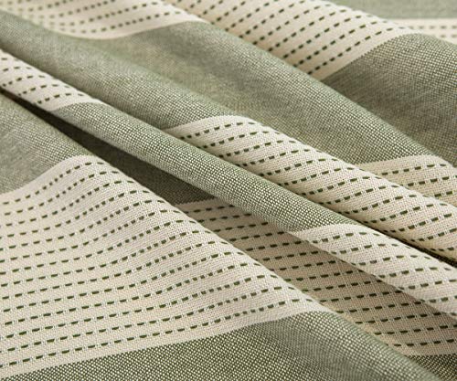 TruDelve Heavy Duty Cotton Linen Tablecloth for Square Table Stitching Tassel Table Cloth for Dining Table Dust-Proof Table Cover for Tabletop Decoration (55"x55", Green)