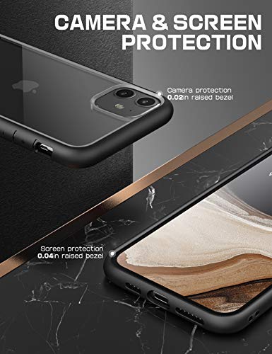 SUPCASE Unicorn Beetle Style Series Case Designed for iPhone 11 6.1 Inch (2019 Release), Premium Hybrid Protective Clear Case (Black)