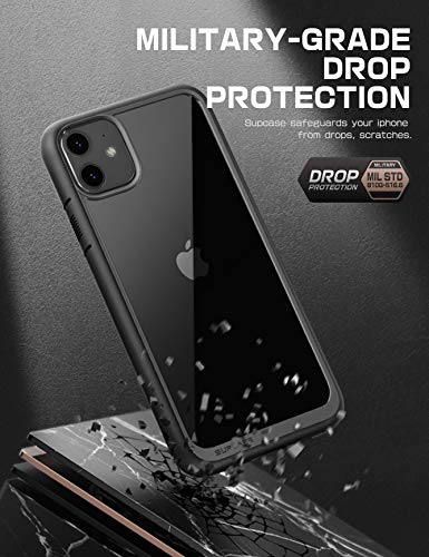 SUPCASE Unicorn Beetle Style Series Case Designed for iPhone 11 6.1 Inch (2019 Release), Premium Hybrid Protective Clear Case (Black)