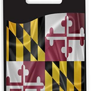 Maryland State Flag Design - Silicone 3M Adhesive Credit Card Stick-on Wallet Pouch for iPhone/Galaxy Android Phone Cases