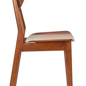 Safavieh Home Lucca Retro Walnut Dining Chair, Set of 2