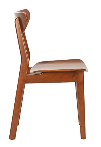 Safavieh Home Lucca Retro Walnut Dining Chair, Set of 2