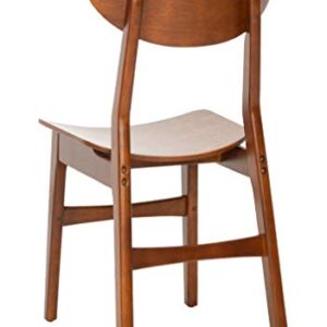 Safavieh Home Lucca Retro Walnut Dining Chair, Set of 2