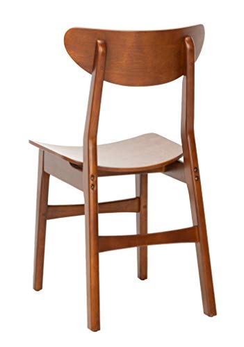 Safavieh Home Lucca Retro Walnut Dining Chair, Set of 2