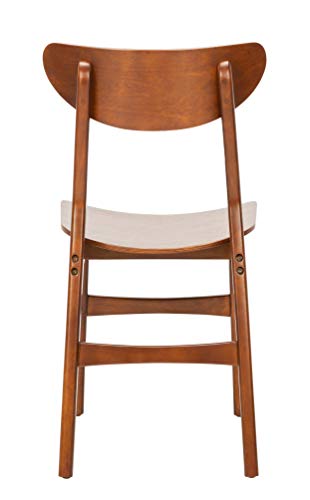 Safavieh Home Lucca Retro Walnut Dining Chair, Set of 2