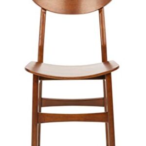 Safavieh Home Lucca Retro Walnut Dining Chair, Set of 2