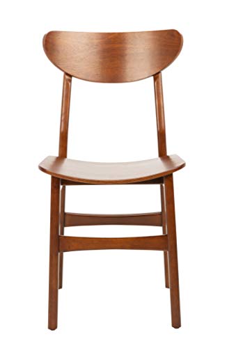 Safavieh Home Lucca Retro Walnut Dining Chair, Set of 2