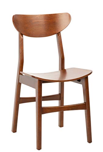 Safavieh Home Lucca Retro Walnut Dining Chair, Set of 2