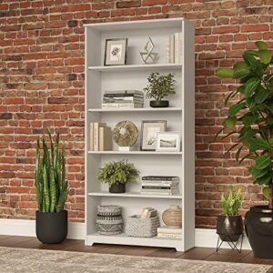 Bush Furniture Cabot Tall 5 Bookcase in White