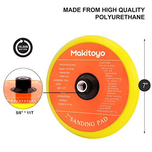 Makitoyo 7PCS 7 Inch Buffing Polishing Pads Kit,5pcs Polishing Sponge,1 pc Wool Pad,Waxing Buffing Pad Kit for Car