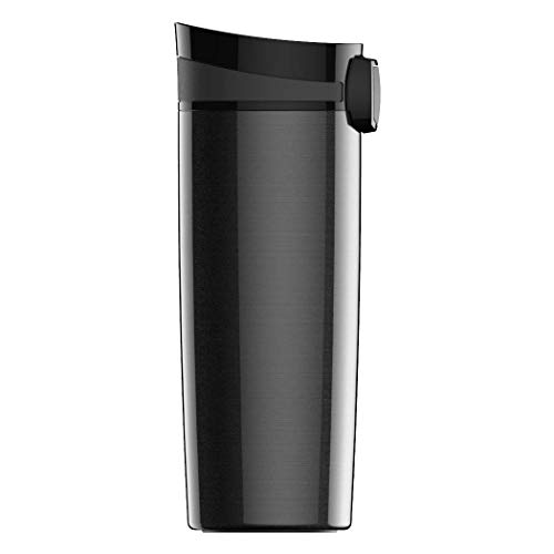 SIGG - Insulated Coffee Cup - Travel Mug Miracle Black - Hot & Cold, Leakproof, BPA Free - 18/8 Stainless Steel - 9oz