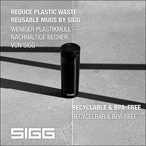 SIGG - Insulated Coffee Cup - Travel Mug Miracle Black - Hot & Cold, Leakproof, BPA Free - 18/8 Stainless Steel - 9oz