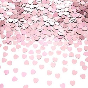 emaan rose gold heart-shaped small metallic foil confetti for table wedding birthday party decoration,diameter 10mm(rose gold)