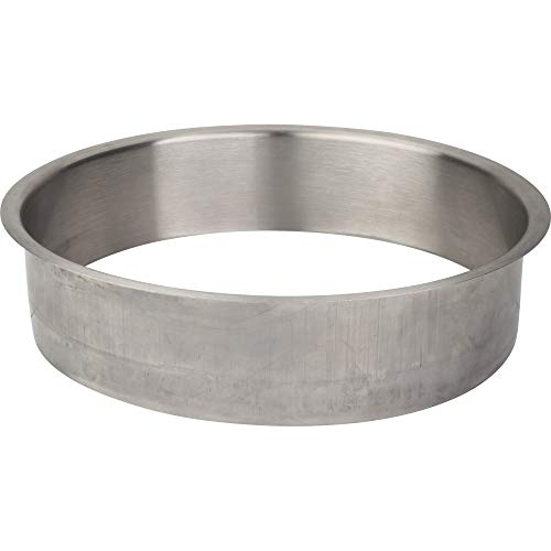 8" Diameter 2" Height Brushed Stainless Steel Trash Can Ring