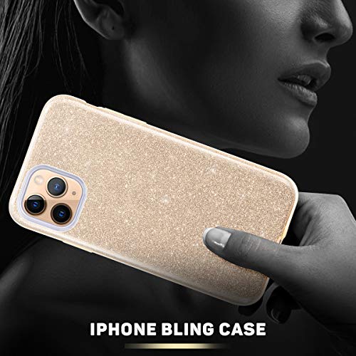 MATEPROX Compatible with iPhone 11 Pro case,Bling Sparkle Cute Girls Women Protective Case for iPhone 11 Pro 5.8inch(Gold)