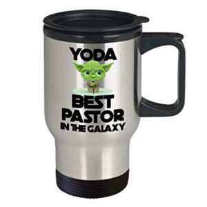 Pastor Travel Mug Yoda Best In the Galaxy Funny Coffee Comment Tea Cup Gag Gift for Men Women