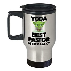 Pastor Travel Mug Yoda Best In the Galaxy Funny Coffee Comment Tea Cup Gag Gift for Men Women