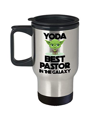 Pastor Travel Mug Yoda Best In the Galaxy Funny Coffee Comment Tea Cup Gag Gift for Men Women