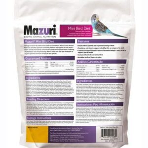 Mazuri | Nutritionally Complete Food for Mini Birds | 2 Pound (2 lb.) Bag