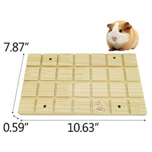 Bunny Wooden Mat Scratch Board Foot Pad,Rabbit Digging Platform Toys,Claws Scratching Board for Guinea Pig,Rabbits,Rat and Other Small Animals