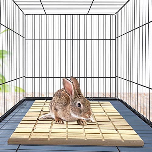 Bunny Wooden Mat Scratch Board Foot Pad,Rabbit Digging Platform Toys,Claws Scratching Board for Guinea Pig,Rabbits,Rat and Other Small Animals