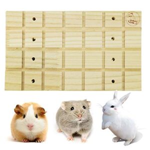 Bunny Wooden Mat Scratch Board Foot Pad,Rabbit Digging Platform Toys,Claws Scratching Board for Guinea Pig,Rabbits,Rat and Other Small Animals