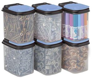 buddeez bits and bolts small storage, 8 pack, blue, 8 piece