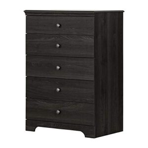 south shore zach 5-drawer chest-gray oak