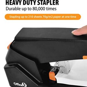 OFFICE1ST Heavy Duty Stapler, 210 Sheet High Capacity Industrial Office Stapler with 500 Staples and Staple Remover, Commercial Desk Stapler for 15 to 210 Sheets