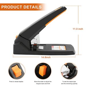 OFFICE1ST Heavy Duty Stapler, 210 Sheet High Capacity Industrial Office Stapler with 500 Staples and Staple Remover, Commercial Desk Stapler for 15 to 210 Sheets