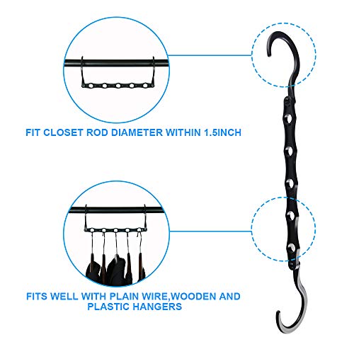 Cascading Hanger Organizer for Clothing Wardrobe,Closet Space Hanger Organizer Saver Pack of 10 Pack with Sturdy Plastic Hanger Clothes Hangers Organizer for Heavy Clothes ,Trouser, Jeans Etc