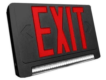 Ciata Ultra Bright Energy-efficient Lighted Exit Signs with Battery Backup, Indoor Led Emergency Exit Sign, Battery Powered Exit Sign, Exit Signs for Business, Led Adjustable Light Pipe Combo