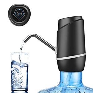 5 gallon water dispenser,electric drinking water pump portable water dispenser universal usb charging water bottle pump for 2-5 gallon with 2 silicone