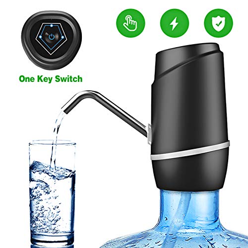 5 Gallon Water Dispenser,Electric Drinking Water Pump Portable Water Dispenser Universal USB Charging Water Bottle Pump For 2-5 Gallon With 2 Silicone